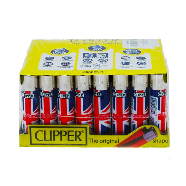 40 Clipper D48 CP11RH Refillable Classic Lighters Union Flag 2025 - CL ...